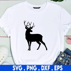 Deer SVG, Split Deer Head SVG, Buck SVG, Hunting Shirt Svg, Frame ...