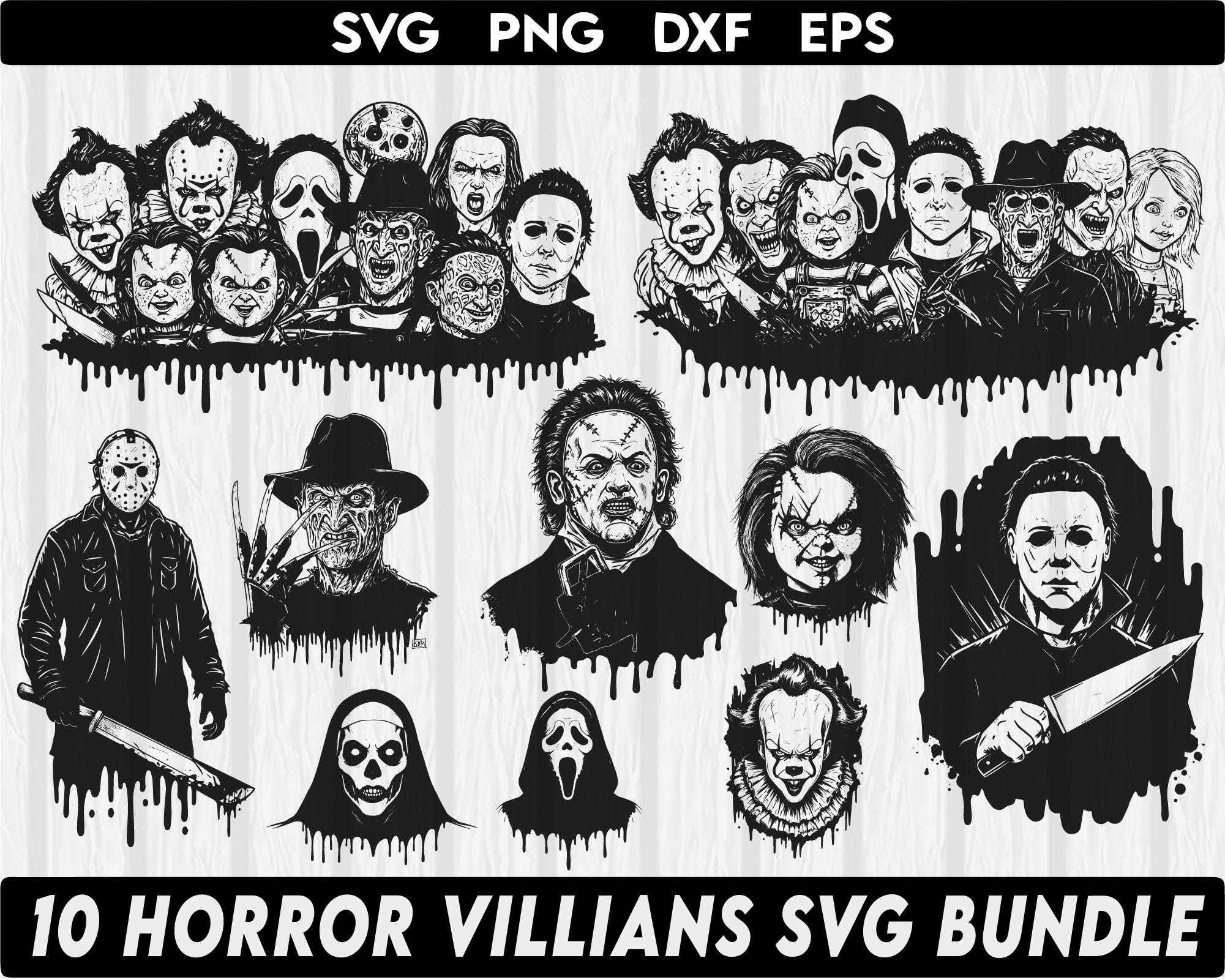 Horror SVG Bundle, Helloween SVG Bundle, Horror Friends Svg, Horror ...