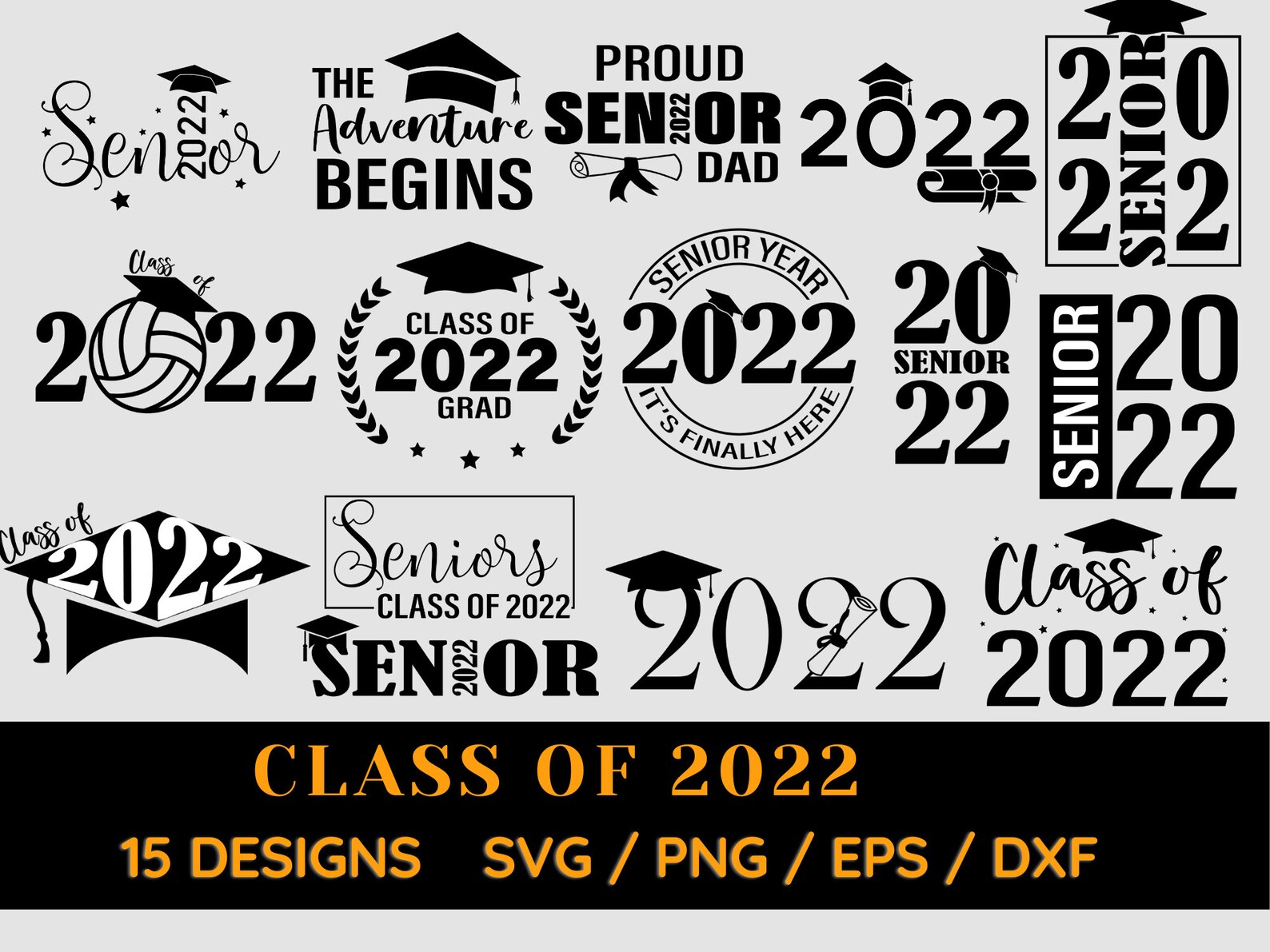 Class of 2022 Svg Bundle Senior 2022 Svg 2022 Graduation - Etsy