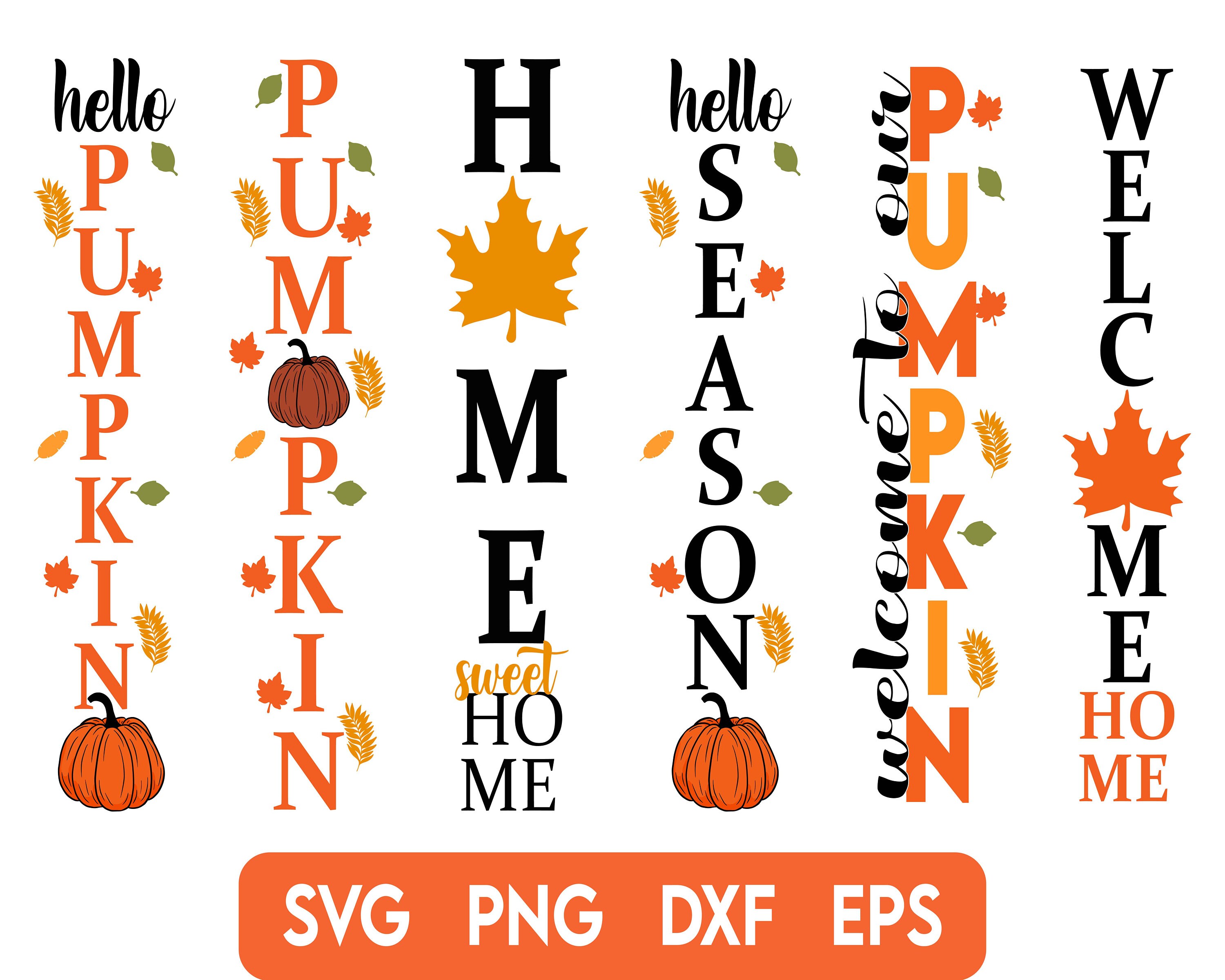 Fall Porch Sign Svg Bundle Fall Porch Decor Welcome Fall - Etsy
