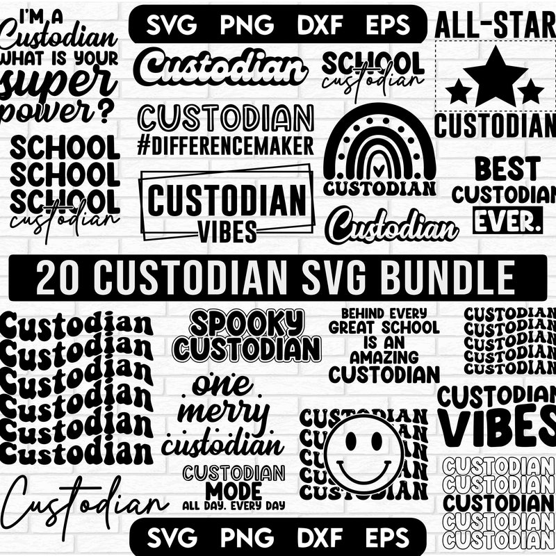 Custodian Clip Art - Etsy
