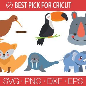 Safari Animals SVG Bundle, Jungle Svg, Animals Svg, Lion Svg, Elephant ...