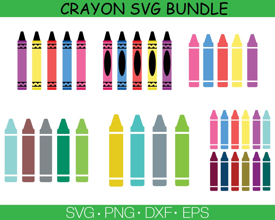 Crayon Split Monogram Svg Crayon Svg Teacher Svg Crayon - Etsy