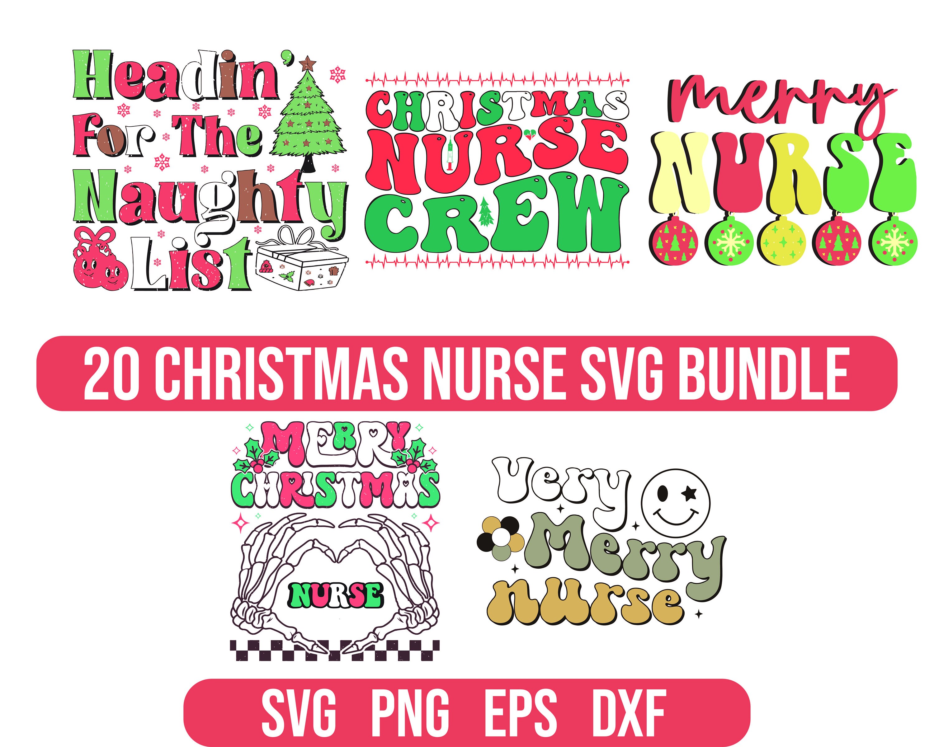 Christmas Nurse Svg Bundle, Nurse SVG, Christmas Nurse Svg, Nurse ...