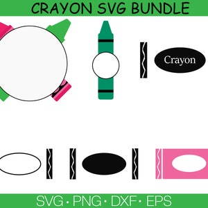 Crayon Split Monogram Svg, Crayon Svg, Teacher Svg, Crayon Wrapper Svg ...