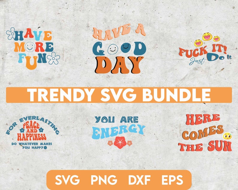 Trendy SVG Bundle Boho SVG Hippie Svg Retro Summer Svg - Etsy
