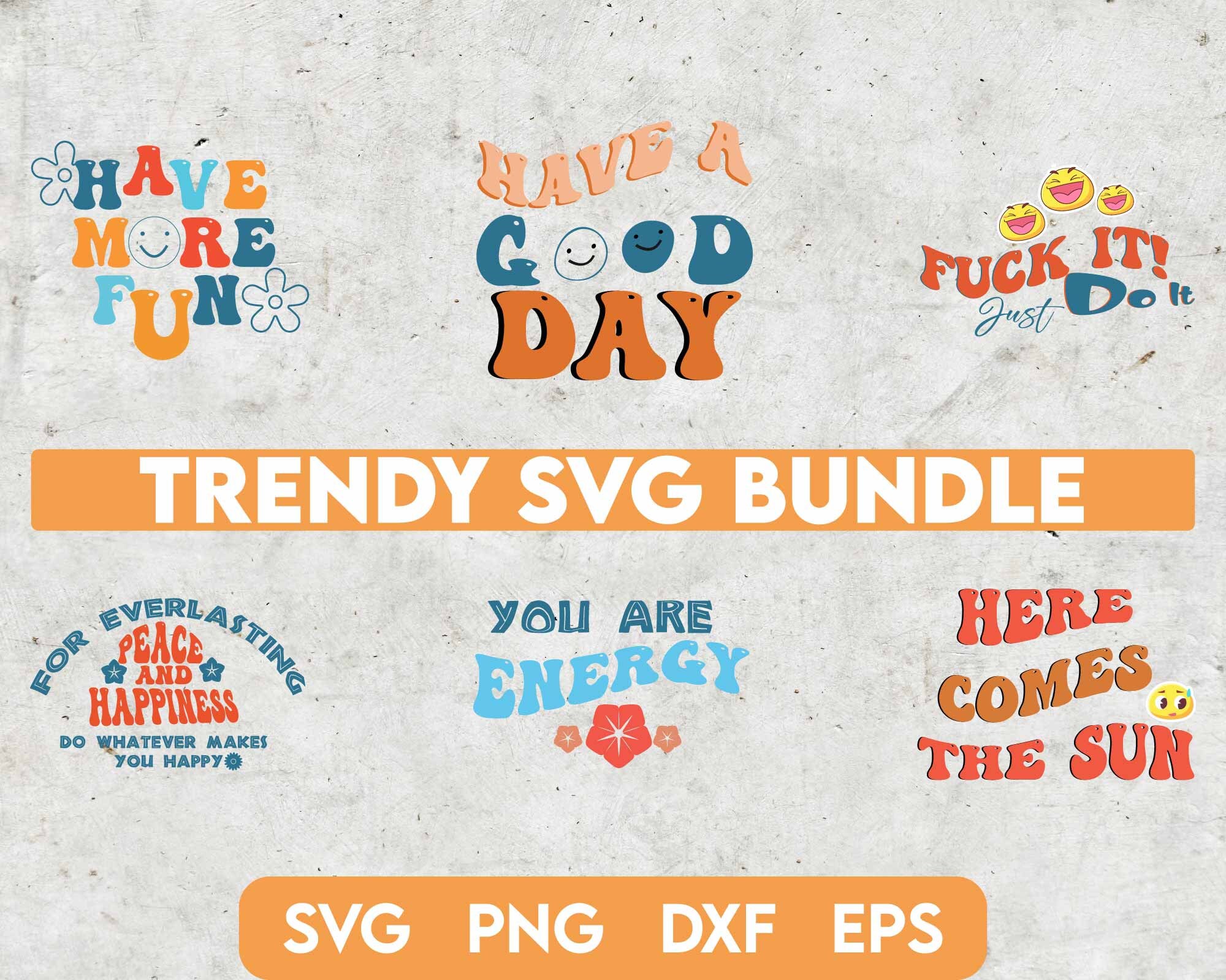Trendy SVG Bundle Boho SVG Hippie Svg Retro Summer Svg - Etsy