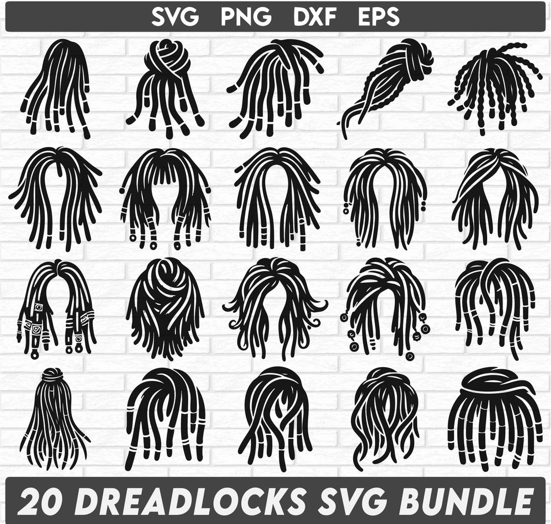 Dreadlocks SVG Bundle, Dreadlocks Dxf, Dreadlocks Png, Dreadlocks ...