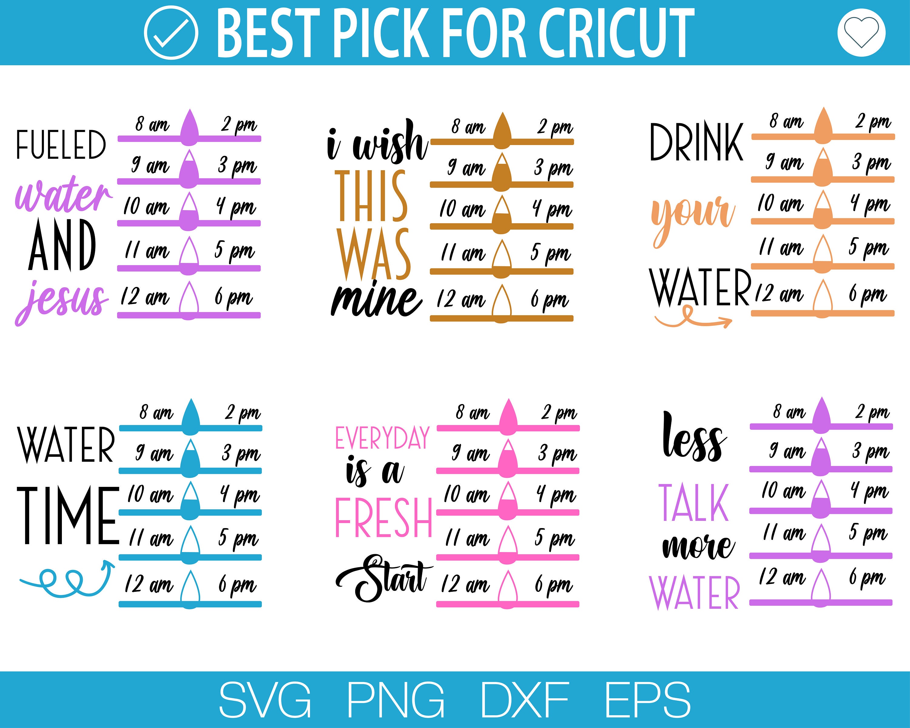 Drink Your Effing Water Tracker SVG Water Bottle Tracker Svg - Etsy UK