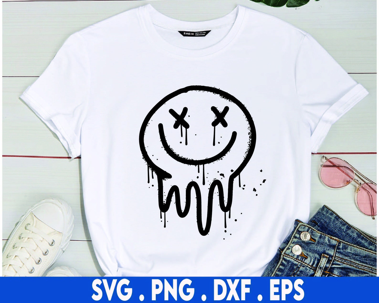 Dripping Smiley Face Svg , Scary Face SVG, Groovy Face, Halloween Svg ...