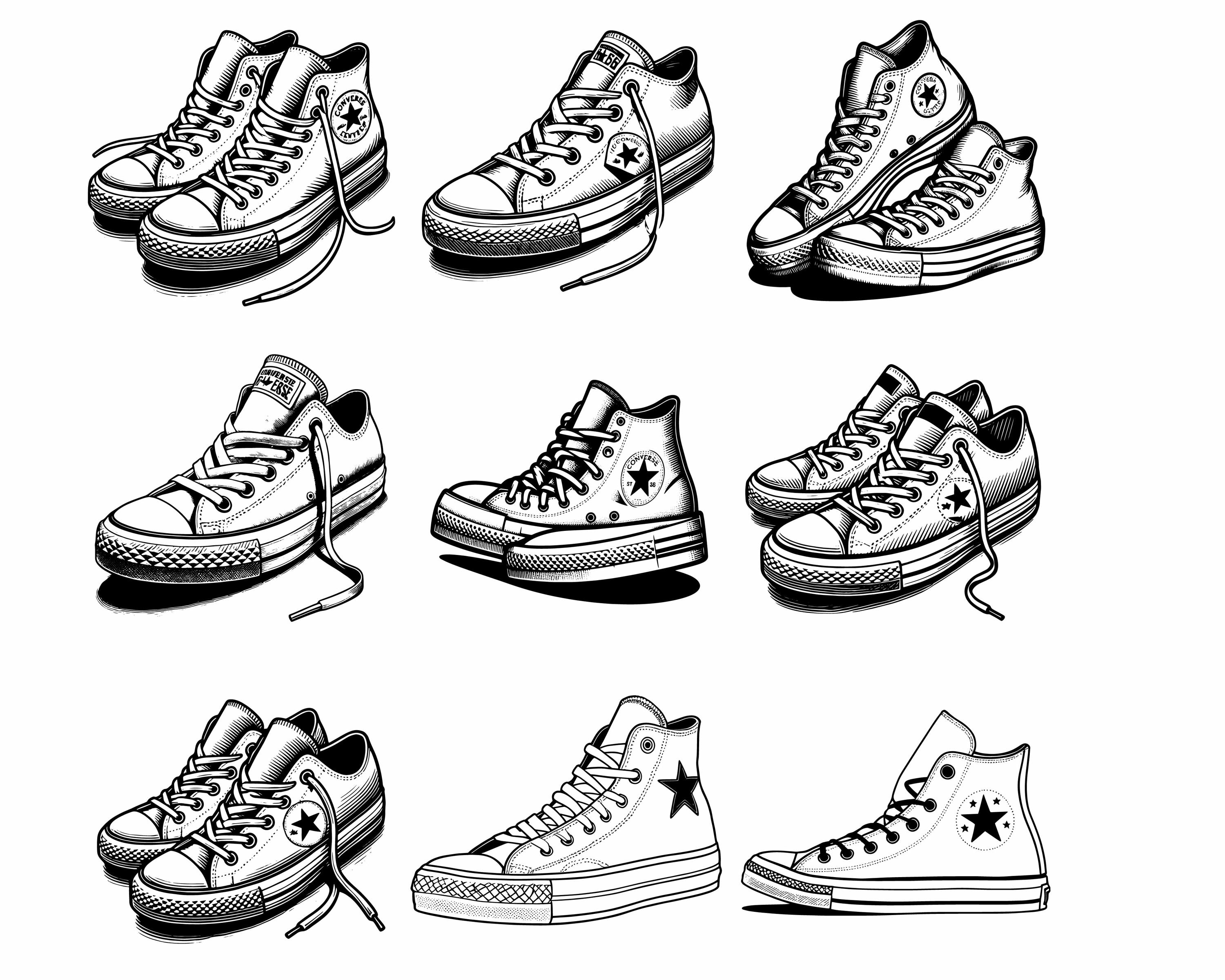 Sneaker Svg Bundle, Sneakers Svg, Running Shoes, Sneaker Clipart ...