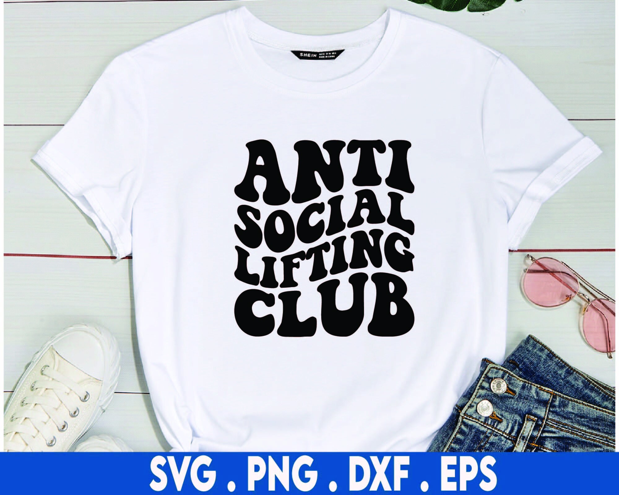 Anti Social Lifting Club SVG, Antisocial, Wavy Stacked Svg, Svg Cricut ...