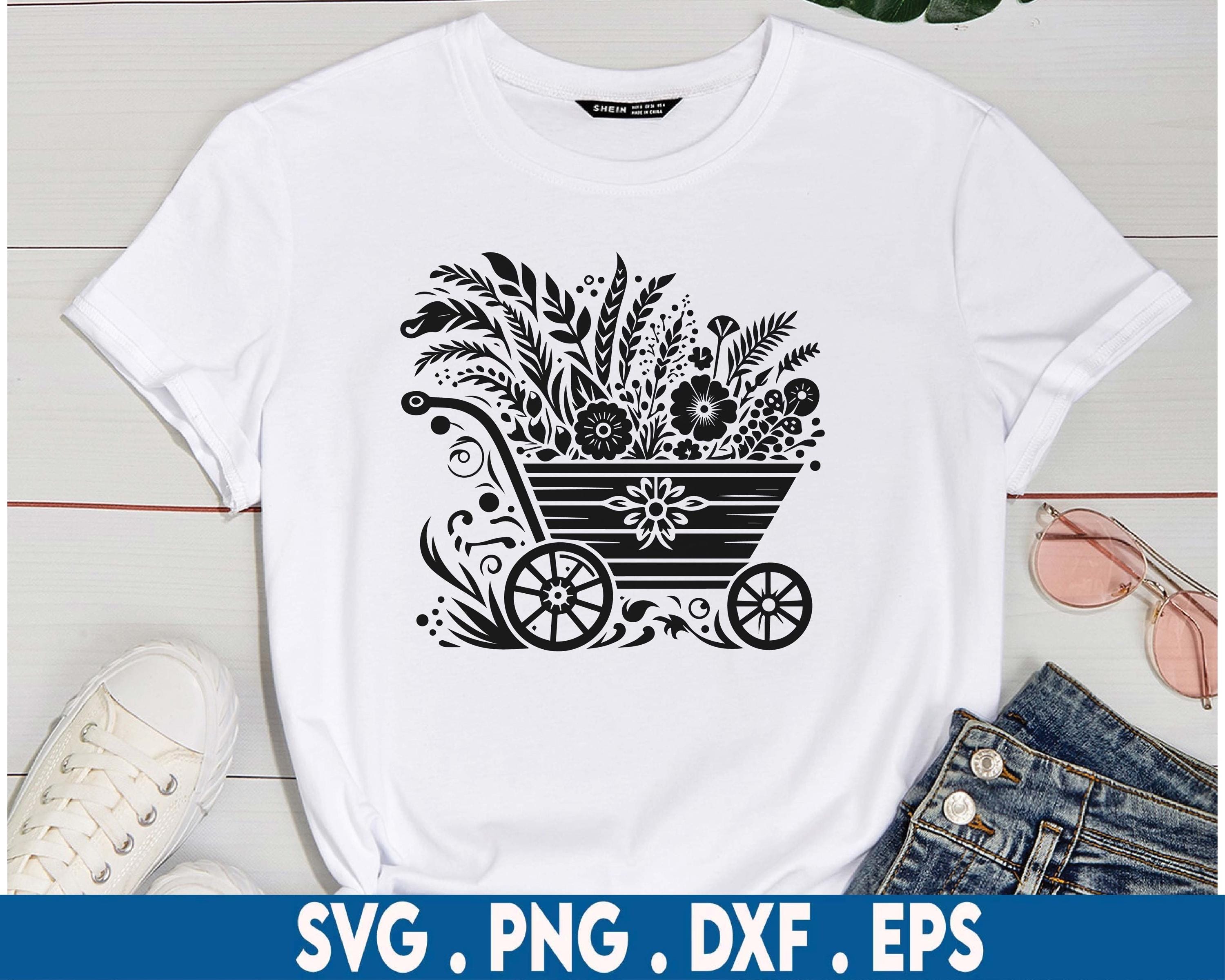 Floral Cart Svg, Flowers Clipart, Flowers Cut Files for Cricut ...