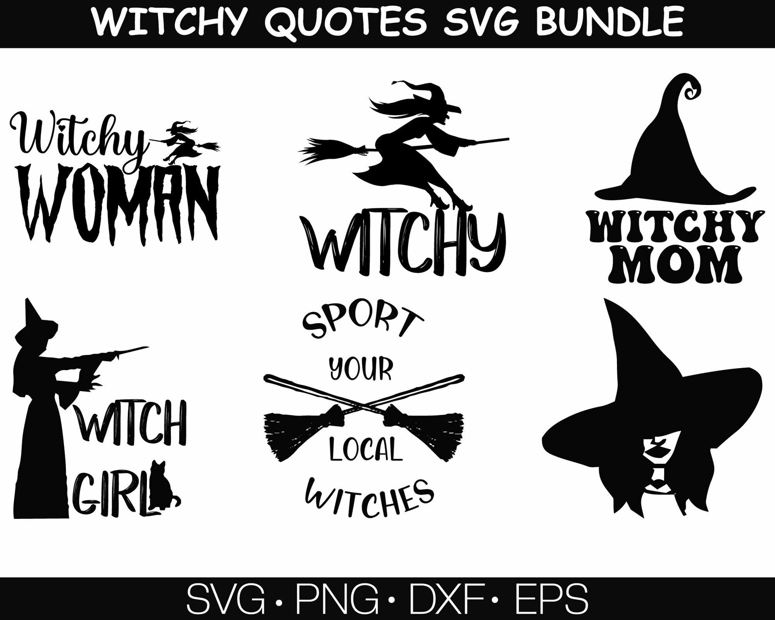Witchy Quotes Svg Bundle Witch Svg Halloween Svg Horror - Etsy