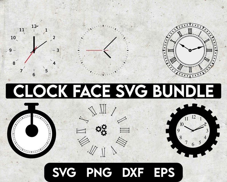 Clock Face Svg Bundle Clock Face Clipart Clock Svg Roman - Etsy