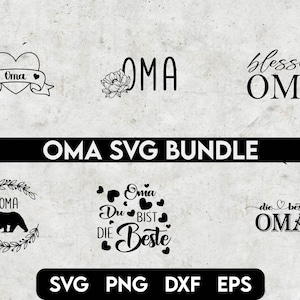 German Oma Plotter SVG Bundle, Liebe Omi Svg, Wreath Split Monogram Svg, Heart Rainbow Svg ...