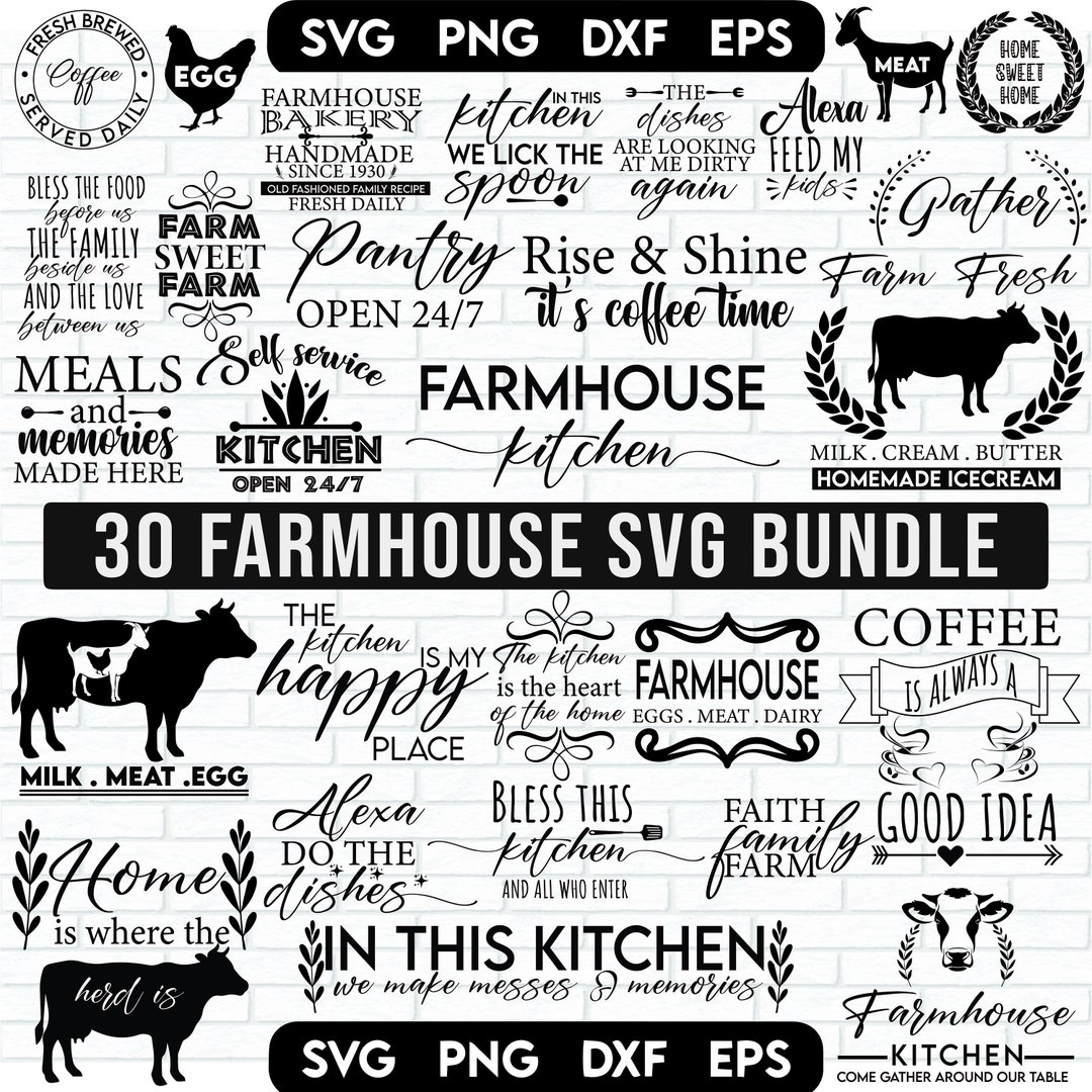 Farmhouse Svg Bundle, Farm Life Svg, Farm Svg Designs, Farm Sign Svg ...