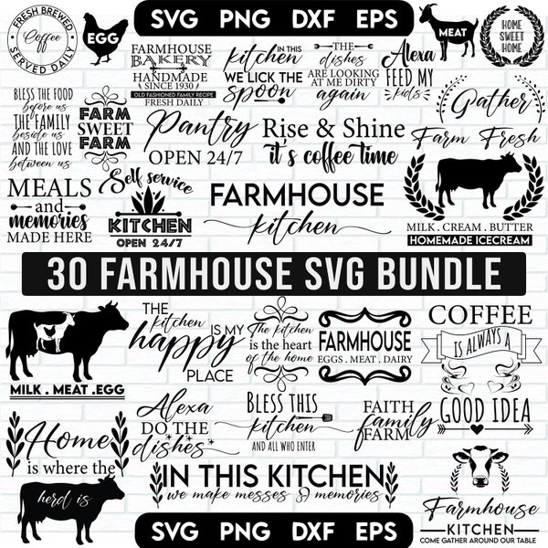 Farmhouse Kitchen Svg - Etsy