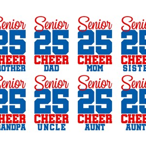 Senior Cheer 2025 SVG Bundle, Cheer Family Bundle SVG, Senior Cheer ...