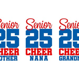 Senior Cheer 2025 SVG Bundle, Cheer Family Bundle SVG, Senior Cheer ...