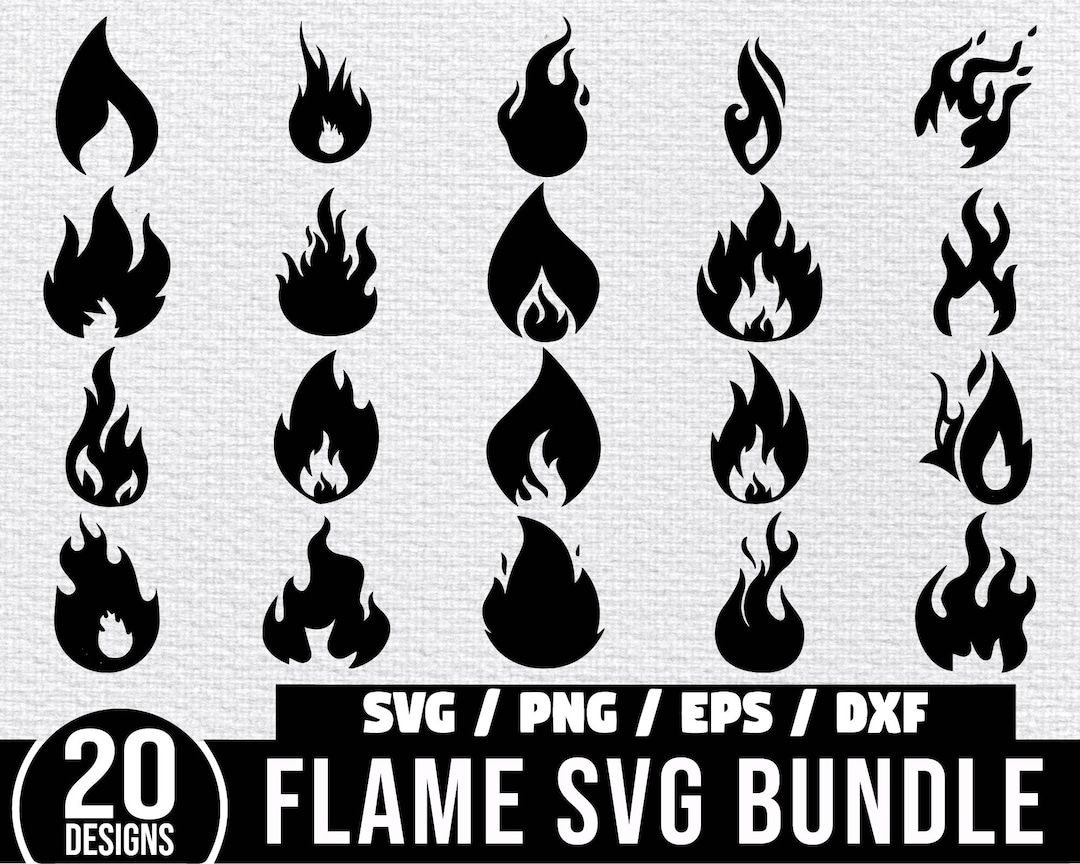 Flame Svg Bundle, Fire Flame SVG, Fire Svg, Fire Flame Cricut, Fire ...