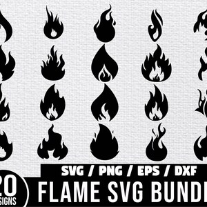 Flame Svg Bundle, Fire Flame SVG, Fire Svg, Fire Flame Cricut, Fire ...