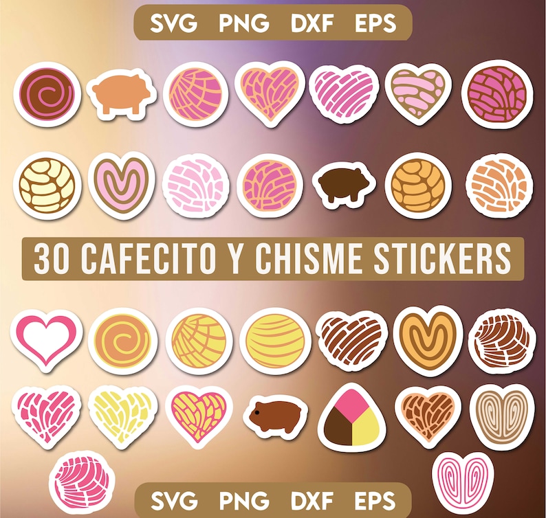 Cafecito Y Chisme Stickers SVG Bundle, Chingona Sticker, Latina ...