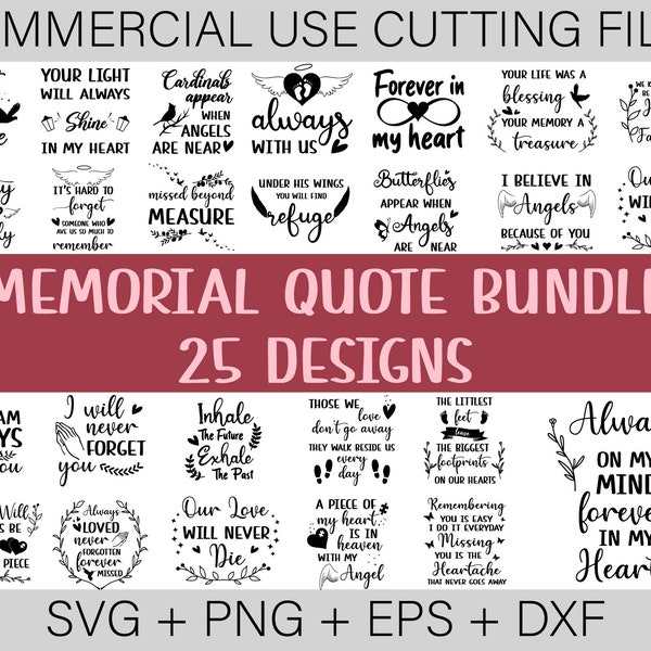 Memorial Quotes Svg - Etsy