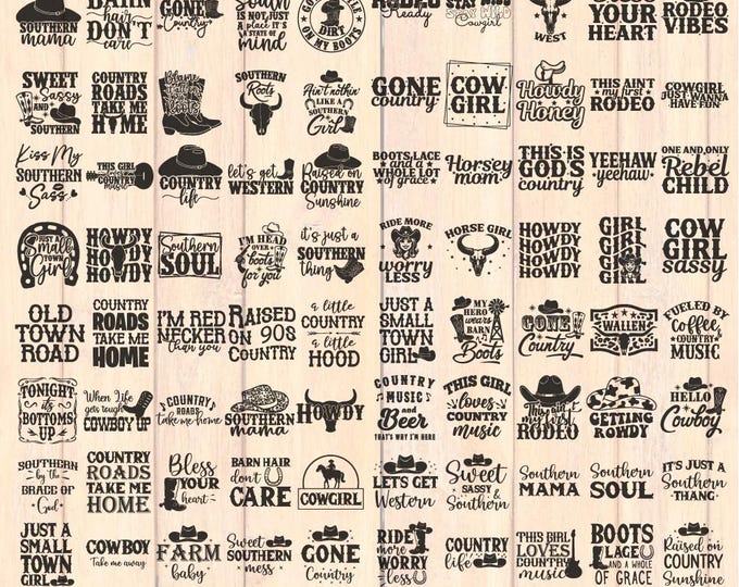 Western Svg Bundle, Western Quotes Svg, Country Life Svg, Howdy Yall ...