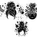Messy Bun Plant Lady SVG Bundle, Messy Bun SVG Bundle,bun Hair Svg ...