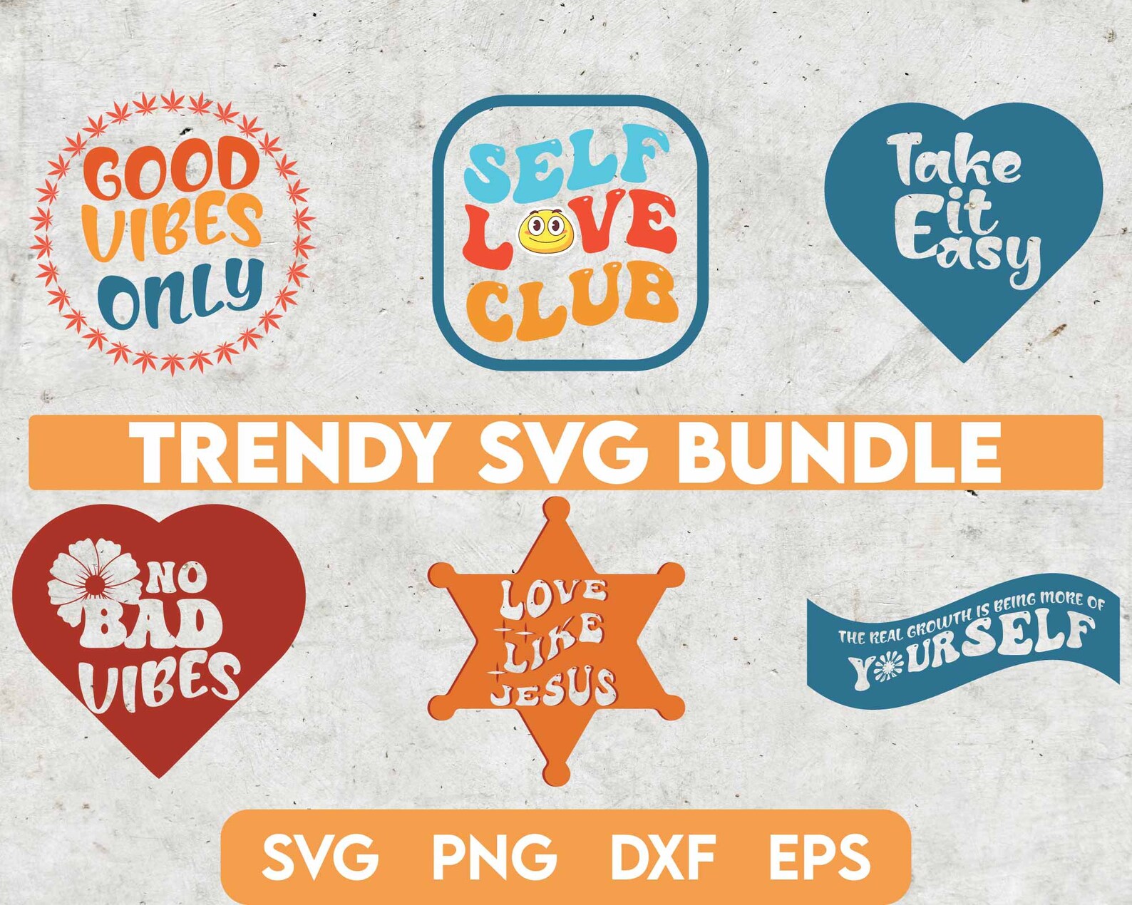 Trendy SVG Bundle Boho SVG Hippie Svg Retro Summer Svg - Etsy