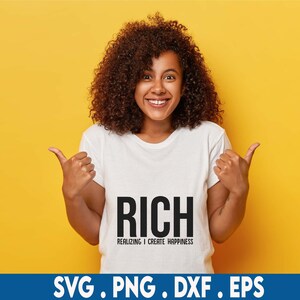 Rich Svg, Happiness Svg, Manifest Svg, Manifestation Svg, Mantra Svg ...
