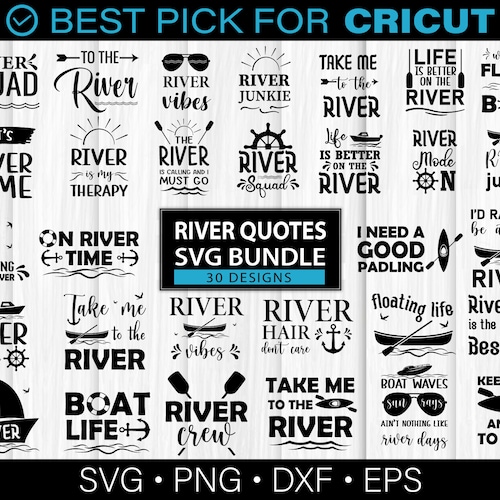 River SVG Bundle River Life Svg River Junkie Svg Fishing - Etsy