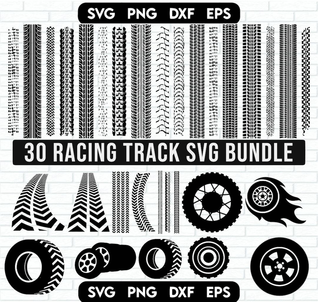 Tire Tracks Svg Bundle, Tire Track Patterns, Tire Track Clipart, Tire ...