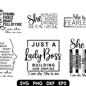 She is Me SVG Bundle, Postive Quotes Svg, Woman Affirmation Svg ...