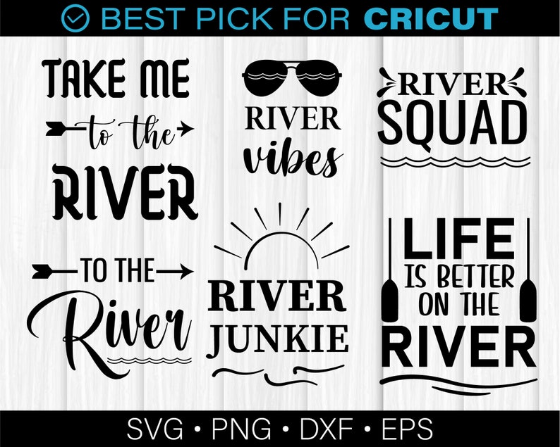 River SVG Bundle, River Life Svg, River Junkie Svg, Fishing Svg, River ...