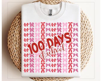 100 Days of School Coquette PNG, Teacher 100 Days Bracelet Png ...