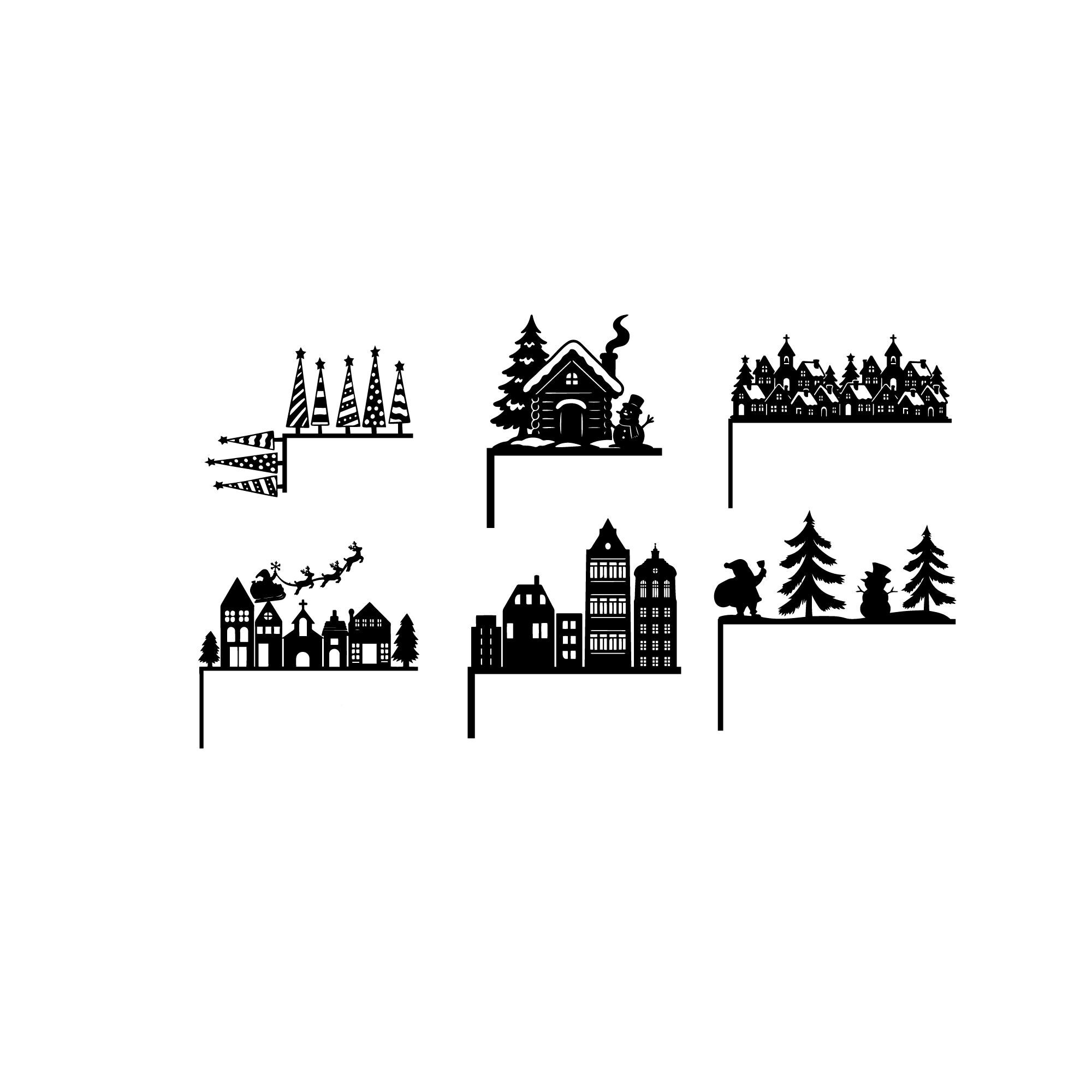 20 Christmas Door Corner SVG Bundle, Christmas Lasercut, Christmas ...