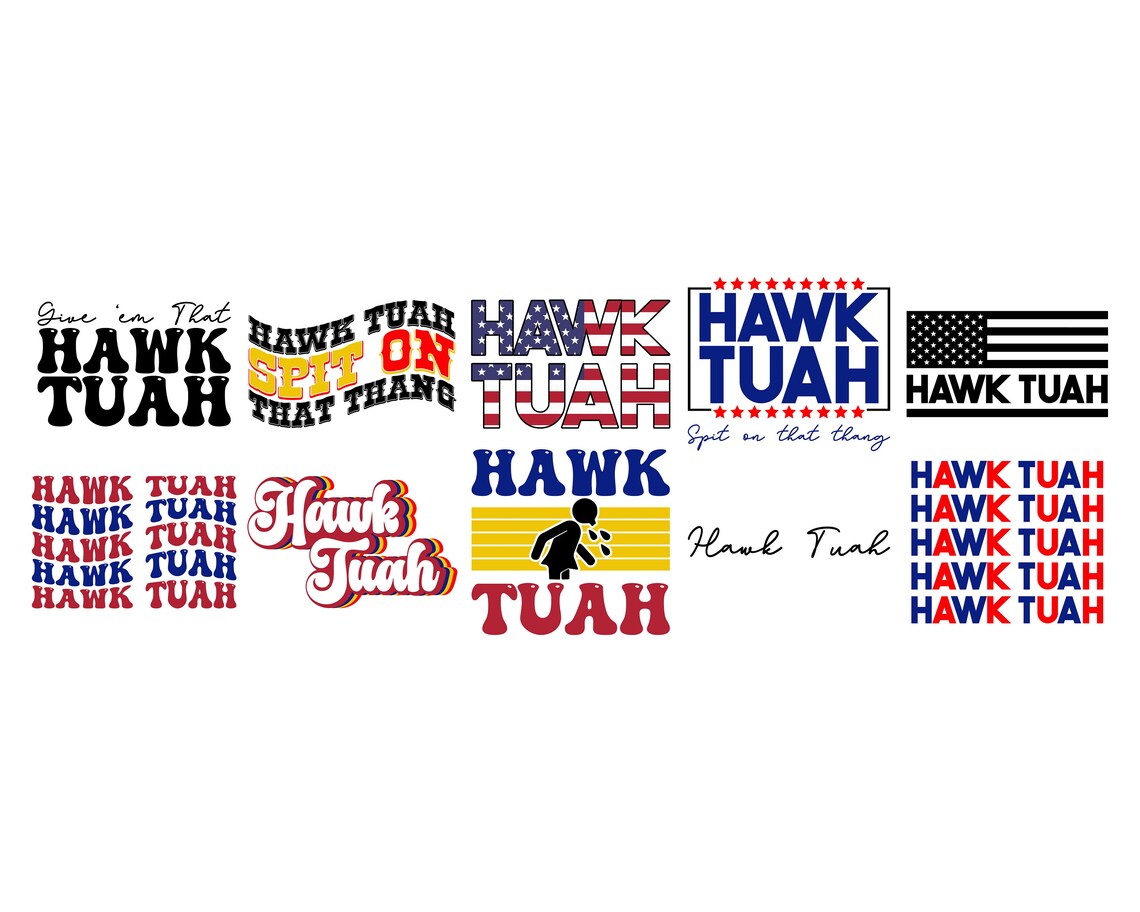 Hawk Tuah SVG Bundle, Hawk Tuah Spit on That Thang Svg Png, Give'em ...
