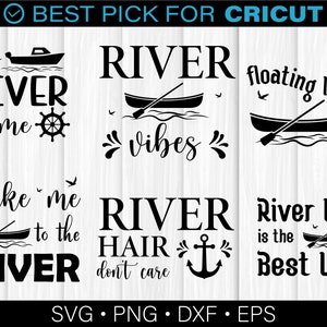 River SVG Bundle, River Life Svg, River Junkie Svg, Fishing Svg, River ...