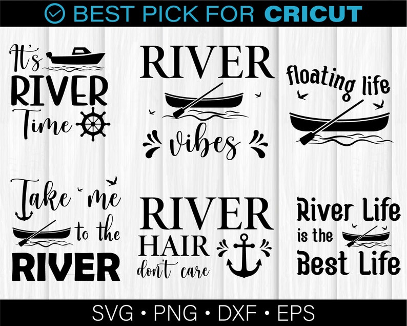 River SVG Bundle, River Life Svg, River Junkie Svg, Fishing Svg, River ...