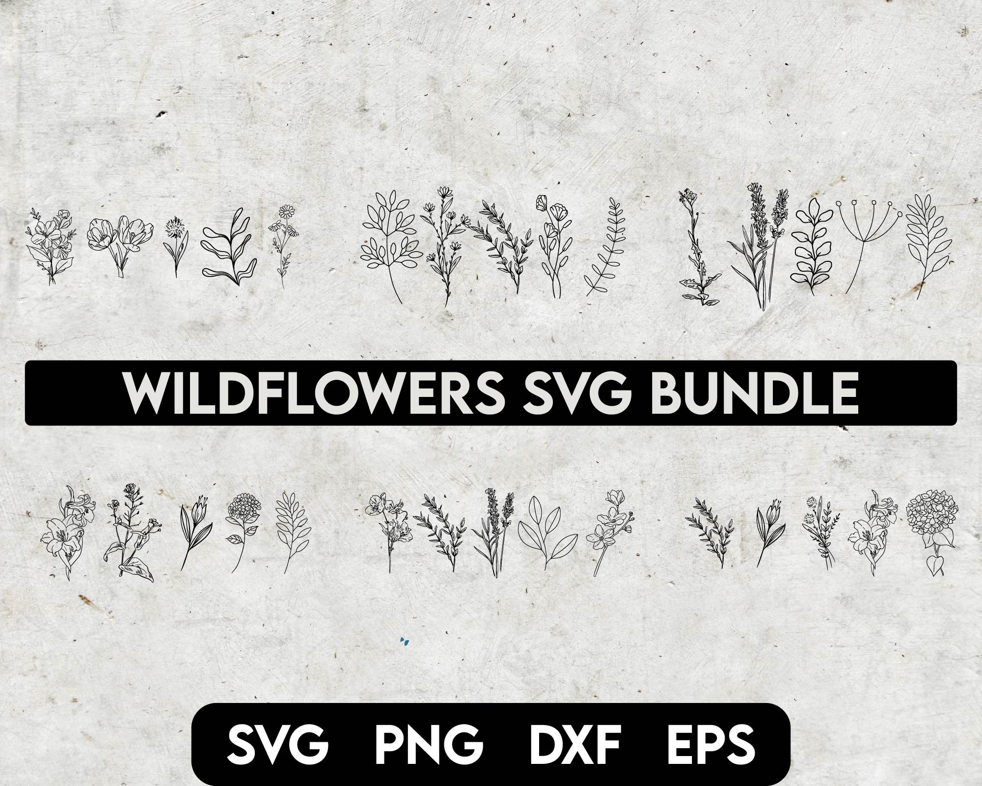 Wildflower SVG Bundle Wildflower Vector Wildflower - Etsy