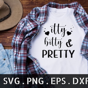 Itty bitty y bonito SVG, clipart digital, onesie design, baby girl ...