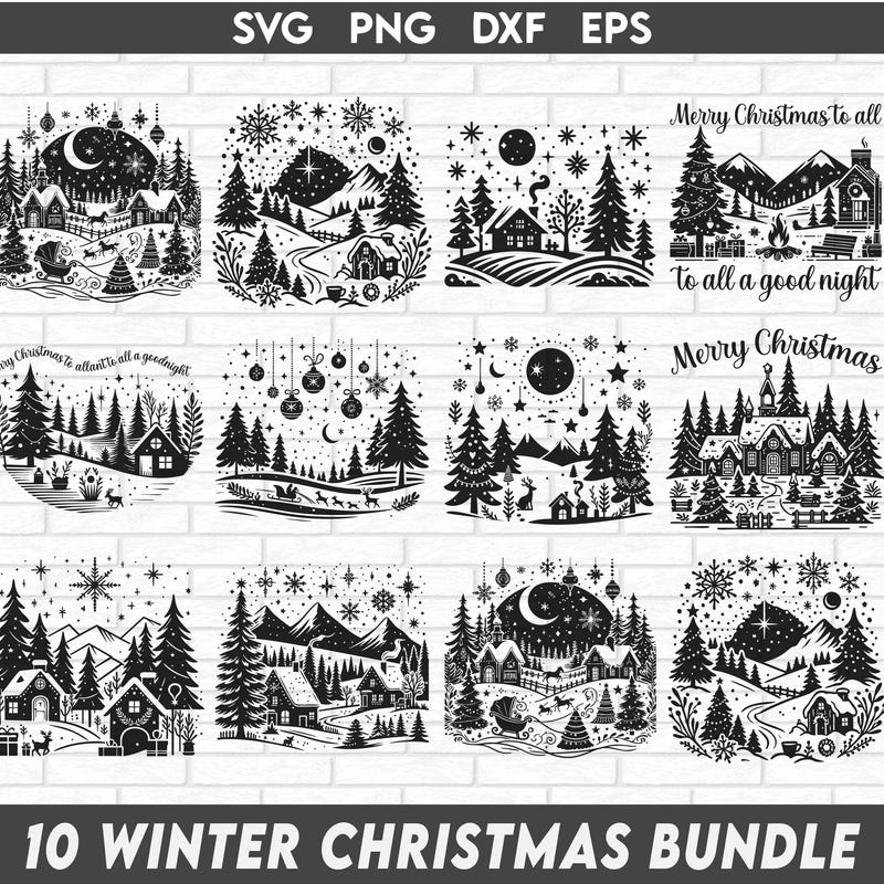 Canvas Art Winter Scene - Etsy