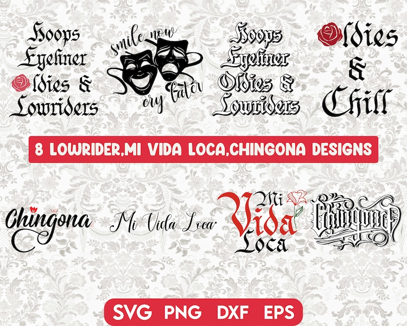 Lowrider SVG Bundle, Mi Vida Loca SVG, Chingona Svg, Latina Svg ...