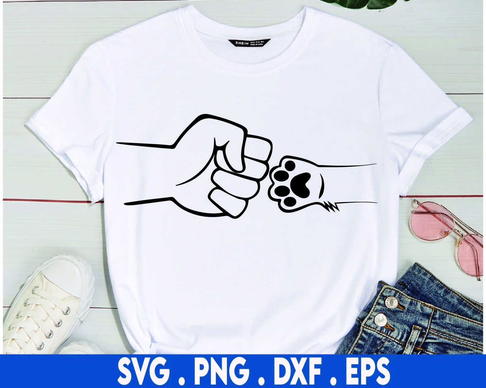 Fist Bump Dog Paw Svg, Files for Cricut, Sublimation Designs Downloads ...