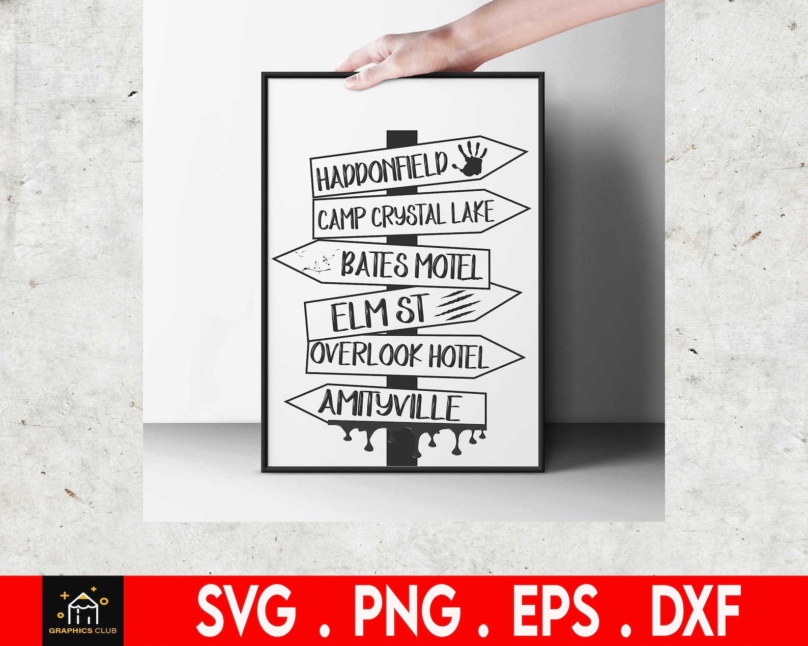 Horror Street Sign Svg Haddonfield Sign Camp Crystal Lake - Etsy