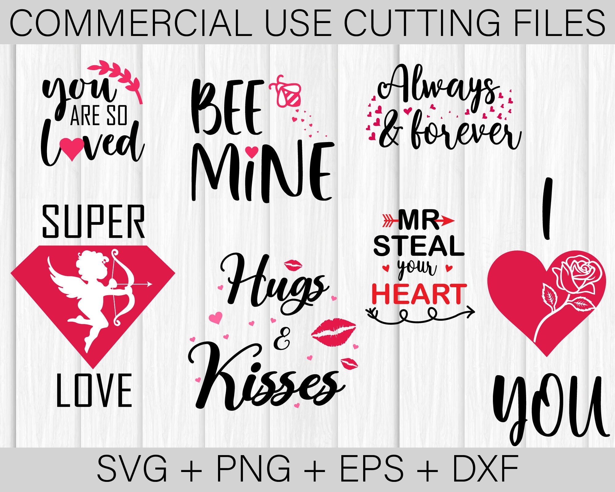 Valentines Svg Bundle Valentines Day Svg Happy Valentine - Etsy