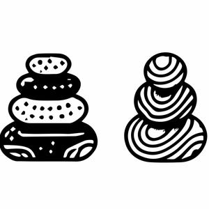 Pile of Stones SVG Bundle, Pile of Rocks Boulder Stone Stack Mound Heap ...