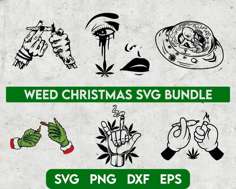 Weed Christmas BUNDLE SVG Xmas Cannabis Svg Decor Quotes - Etsy